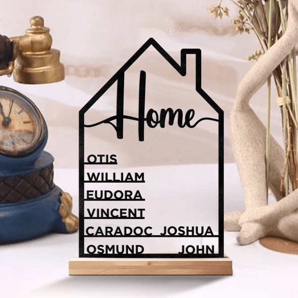 House with name, made of acrylic glass or wood, personalized decorative ...