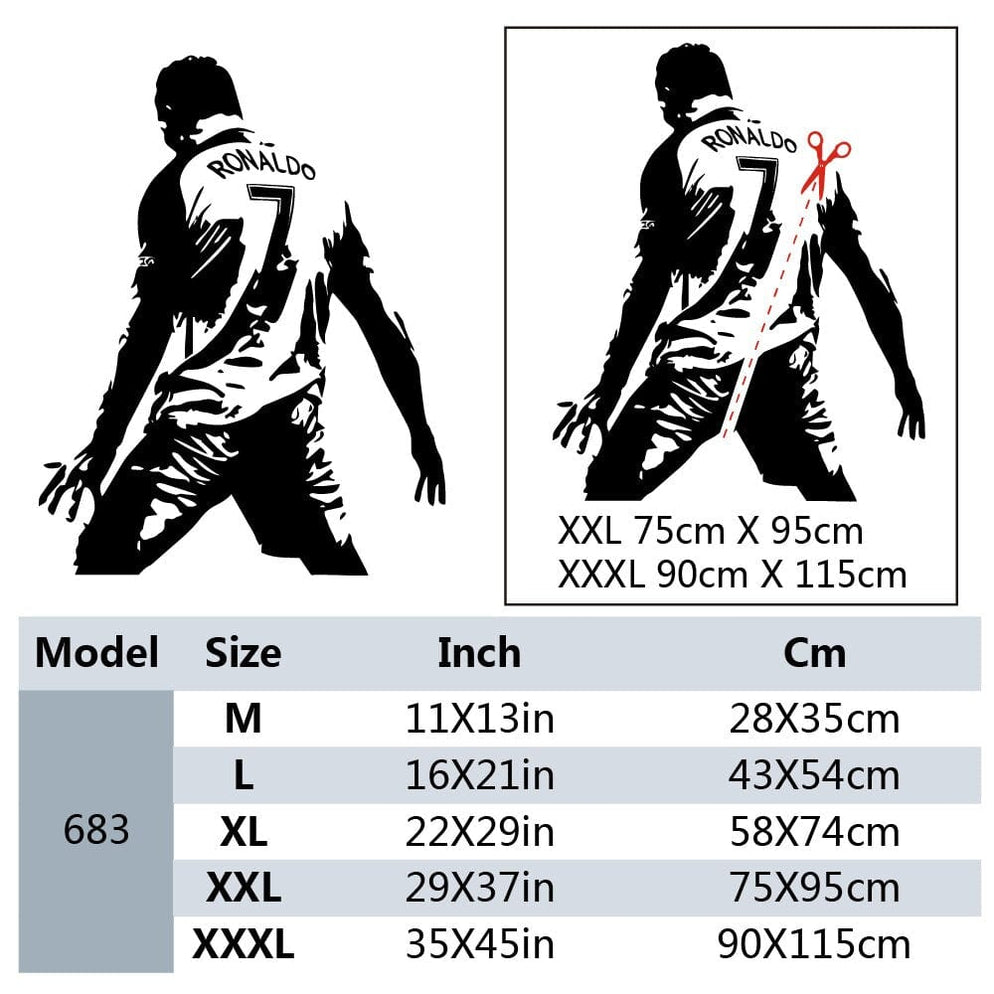 Football Cristiano Ronaldo Vinyl Wall Sticker — GeckoCustom