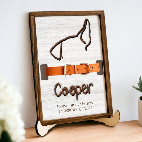 Forever In Our Heart Pet Collar Frame Personalized Gift K228 890625 ...