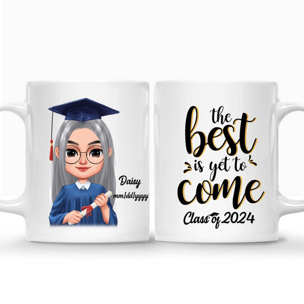 Graduation mug, Custom Chibi Art, Personal Mug, HN590 - GeckoCustom