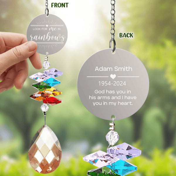 Look For Me In Rainbows Personalized Memorial Rainbow Suncatcher ...