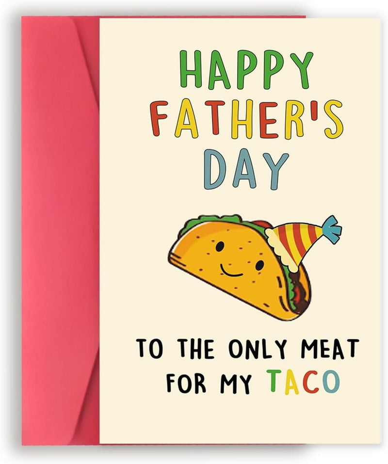 Lovely Taco Father'S Day Card for Dad, Funny Fathers Day Gift for Husb ...