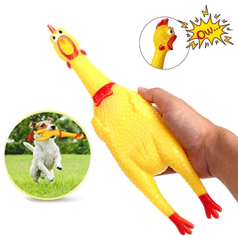 Screaming Chicken Squeeze Sound Dog Chew Toy - Geckocustom.com