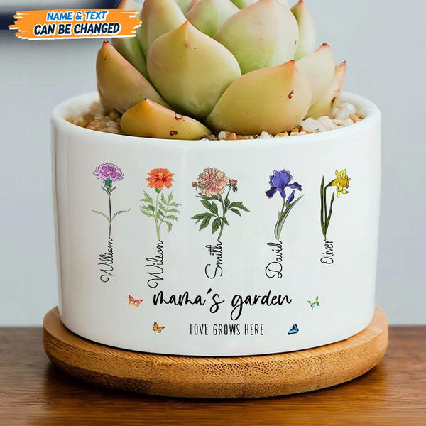 Personalized Custom Name And Flower Branches Family Plant Pot T368 889 ...