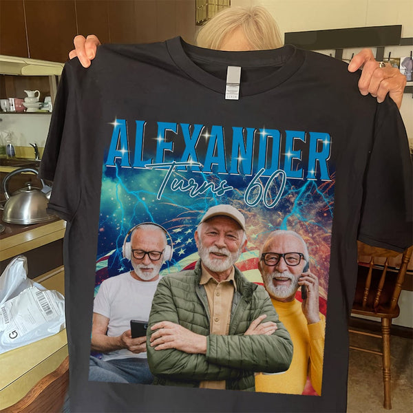 Personalized Face Portrait Photo With Retro Style Shirt DA199 889685 ...