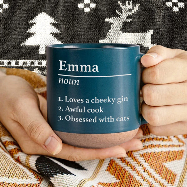 Personalized Name Definition Engraved Pottery Mug, Gift For Her 891608 ...