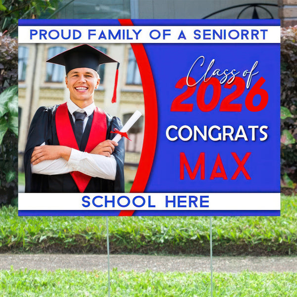 Proud Family Of A Senior 2022 Personalized Yard Sign 891904 - GeckoCustom