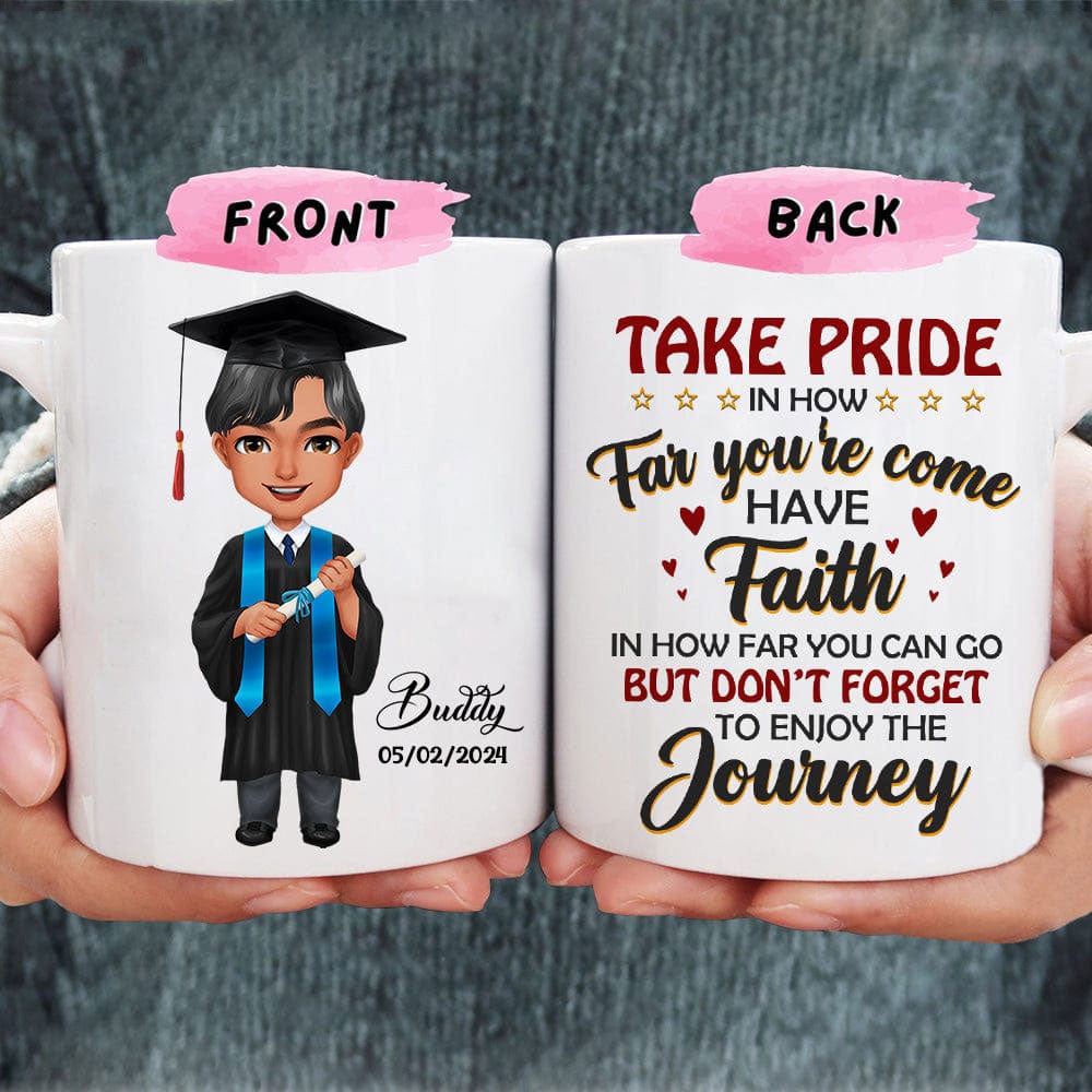 Take Pride Congrats Grad Graduation mug, Custom Chibi ClipArt HN590 ...