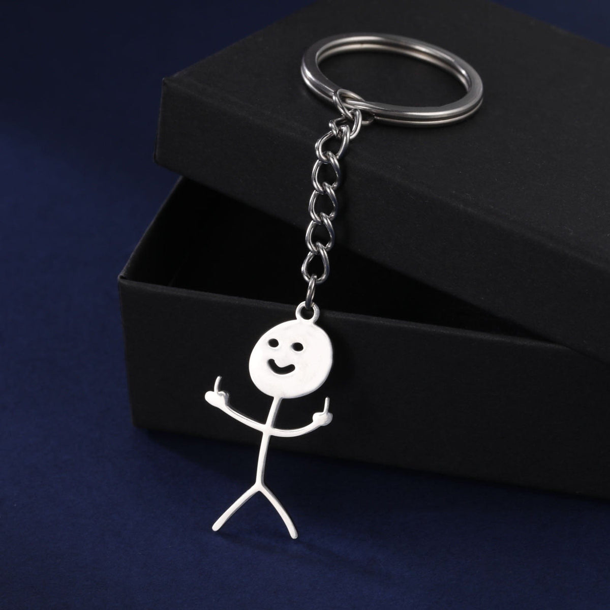 Cute Trend Finger Stickman Keychain — GeckoCustom