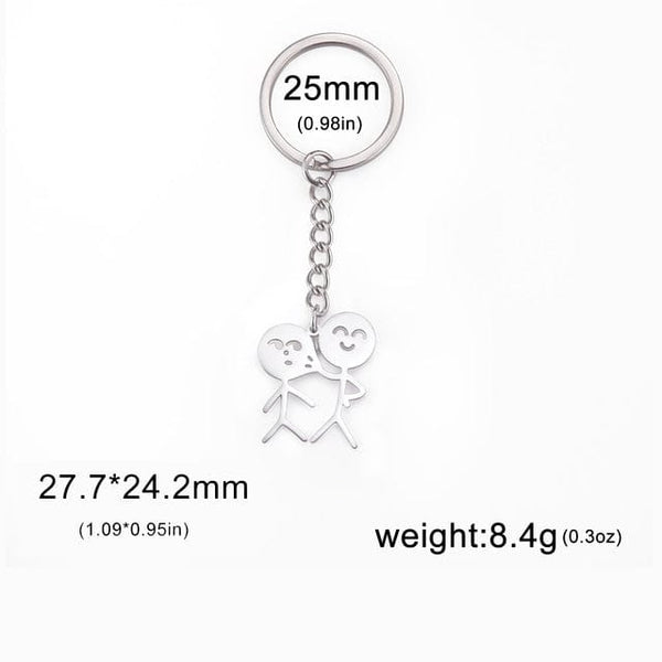 Cute Trend Finger Stickman Keychain - Geckocustom.com