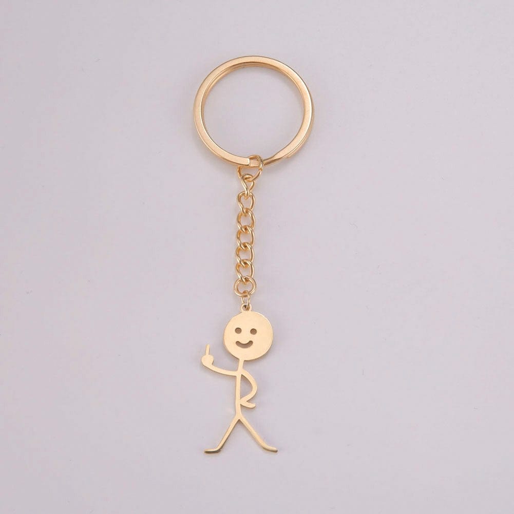 Cute Trend Finger Stickman Keychain - Geckocustom.com