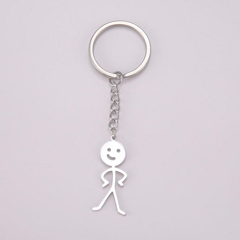 Cute Trend Finger Stickman Keychain - Geckocustom.com