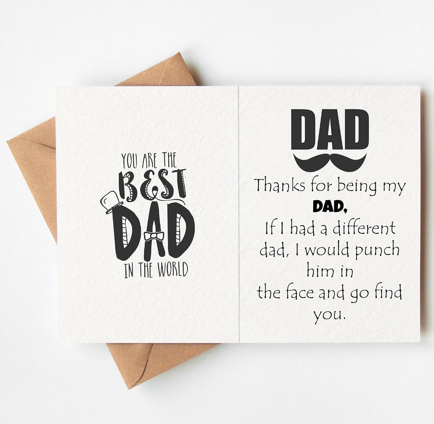 Thanks for Being My DAD Card - Fathers Day Card from Son, Daughter, Ki ...