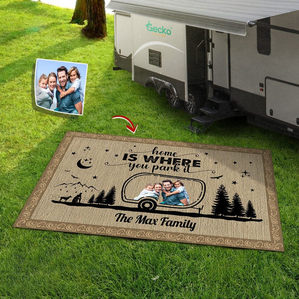Welcome To Our Campsite Upload Photo, Camping Patio Mat K228 888373 ...