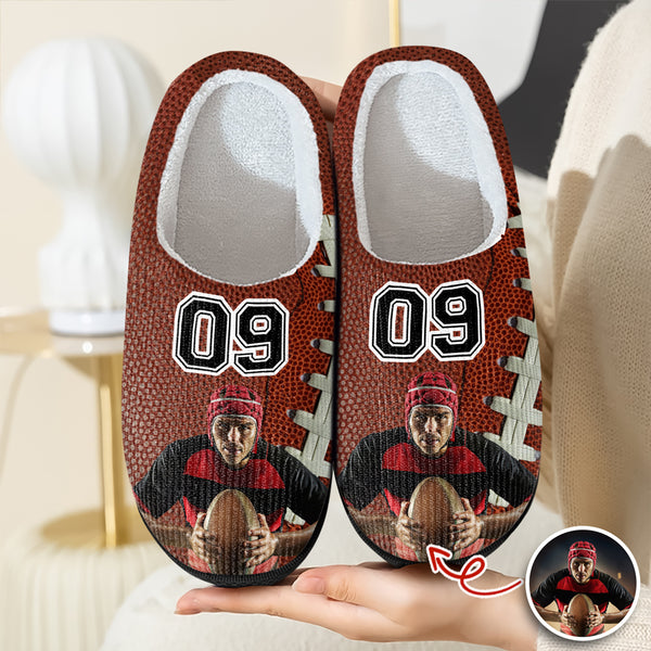 Custom Portrait Photo Baseball Sports And Accessories Slippers ...