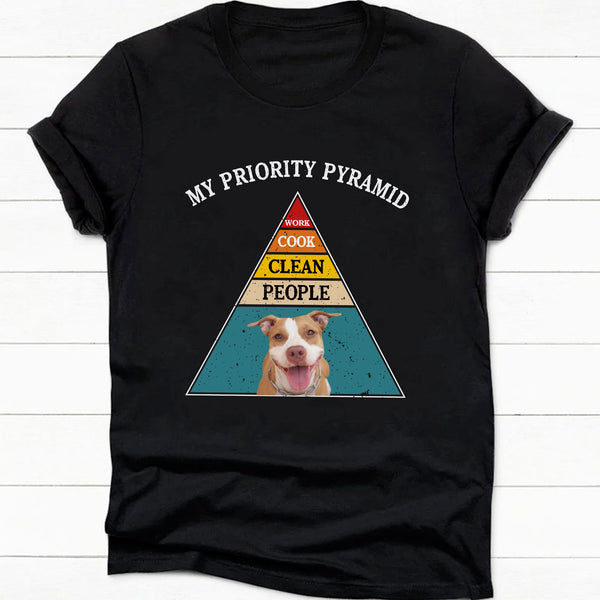 My Priority Pyramid Personalized Dog Cat Pet Photo Shirt - Geckocustom.com