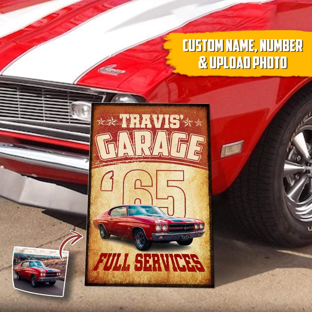 Custom Photo Garage Full Services Car Metal Sign N304 HN590 — GeckoCustom