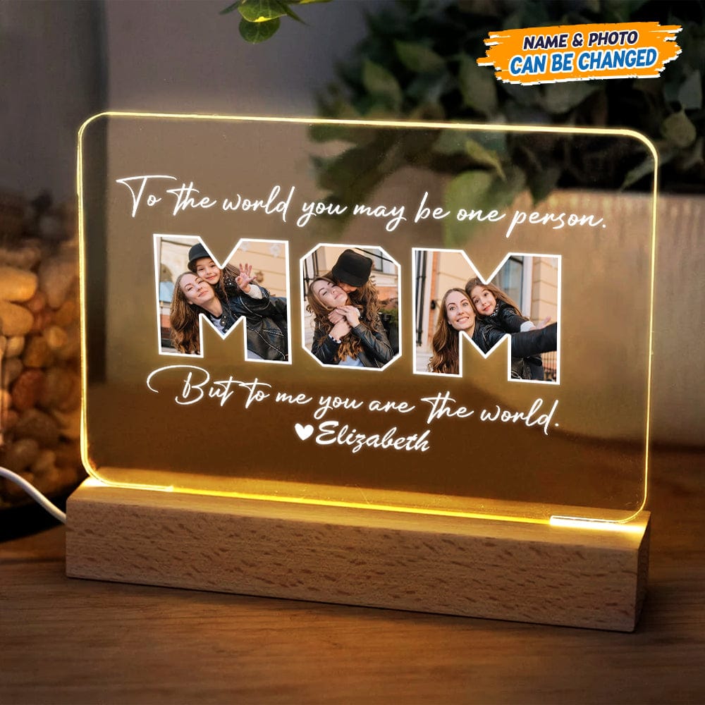 Custom Photo Happy Mother's Day Acrylic Plaque LED Night Light TA29 88 ...