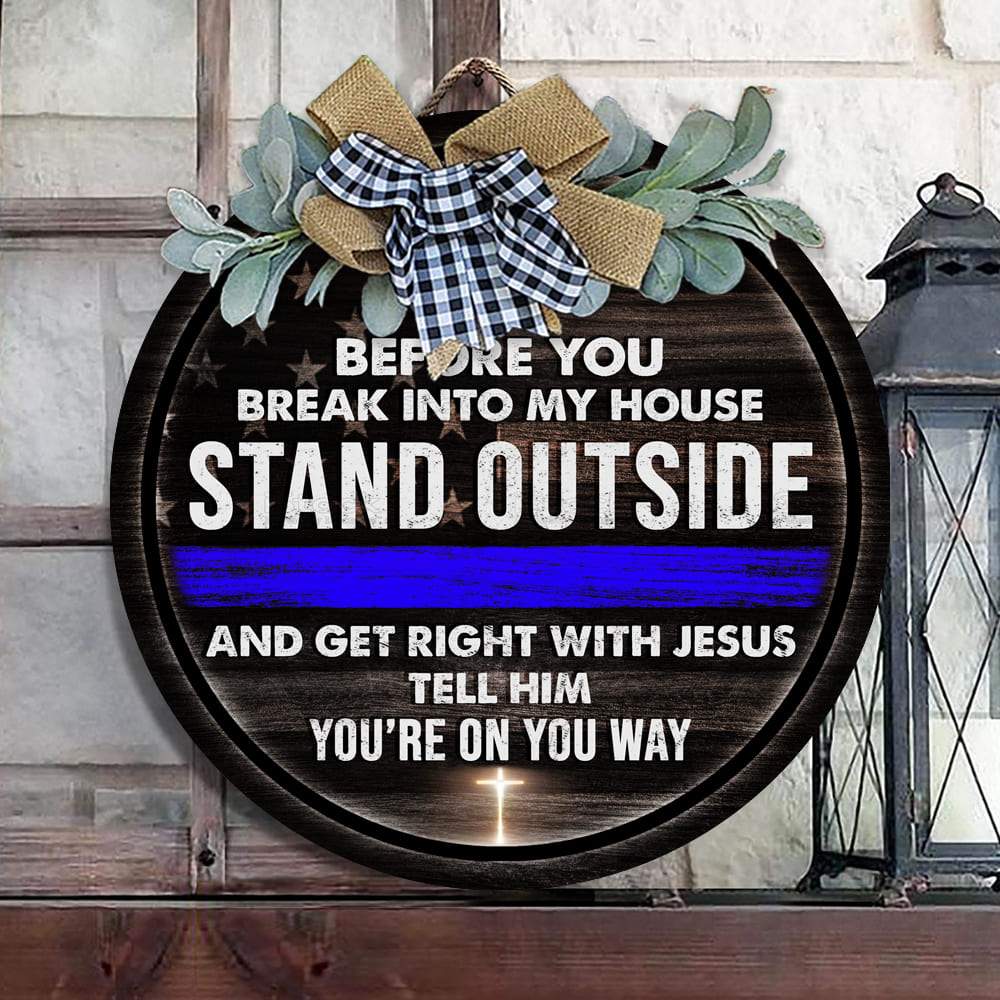 Wooden Door Sign Challenge Coin Display Police Officer Gift State Sign ...