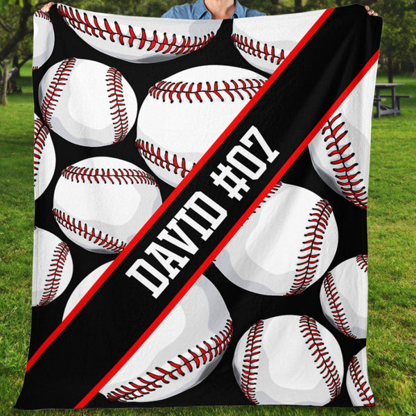 Personalized Custom Baseball Blanket - GeckoCustom