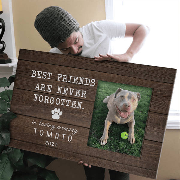 Best Friends Are Never Forgotten Dog Print Canvas DA199 891543 ...