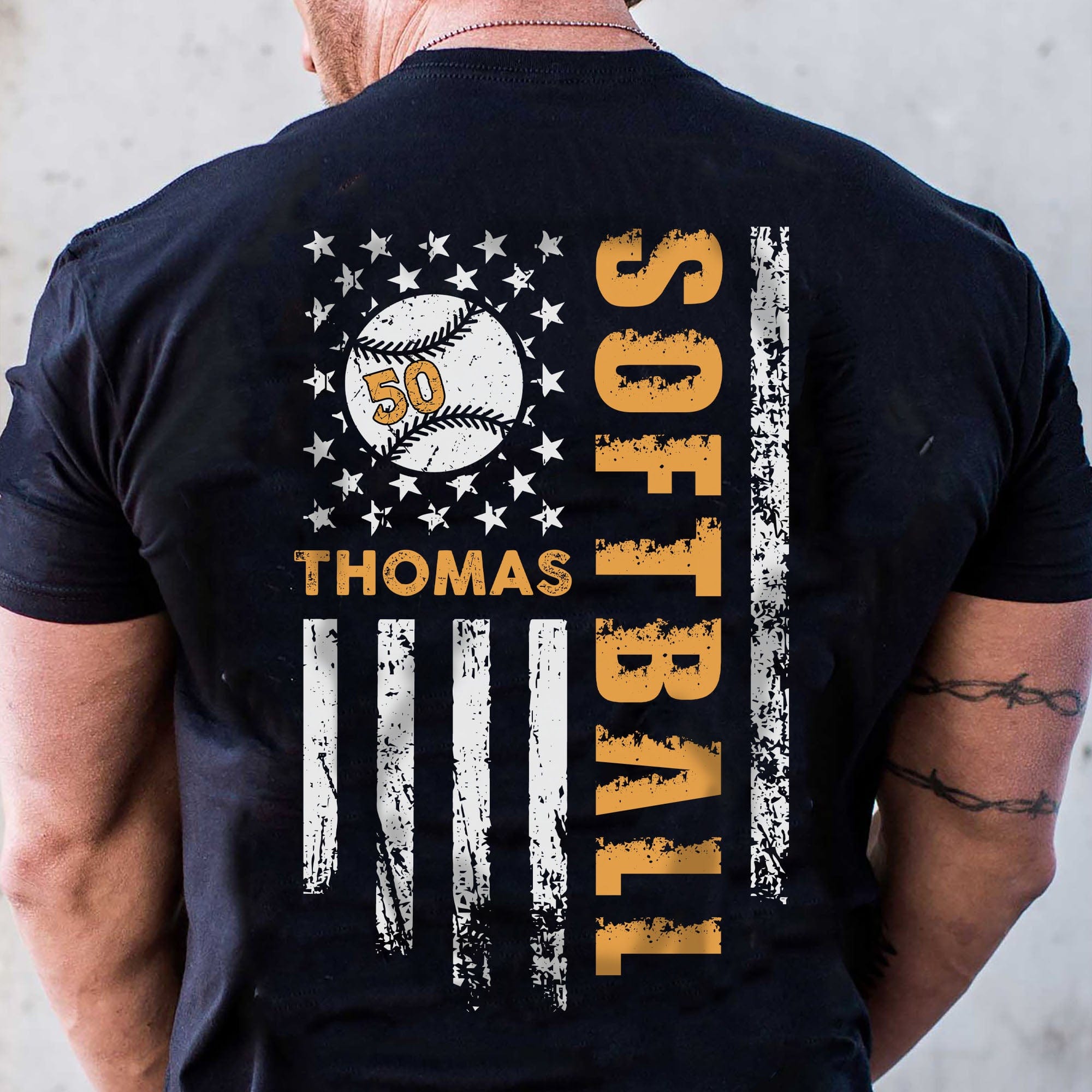 Personalized Custom Softball Backside Shirts - GeckoCustom